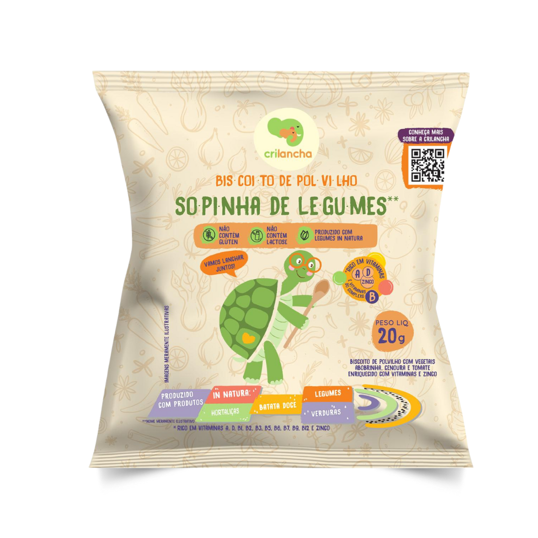 Biscoito de polvilho Sopinha de Legumes 20g – Crilancha